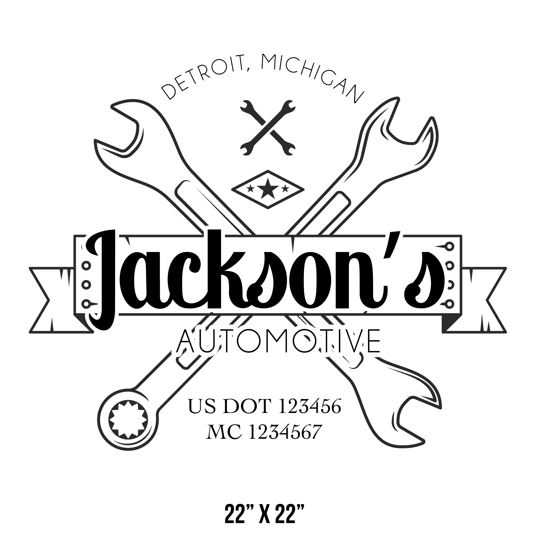 Mechanic, Auto Repair, Auto Body Shop Company Decal, 2 Pack – US Decals