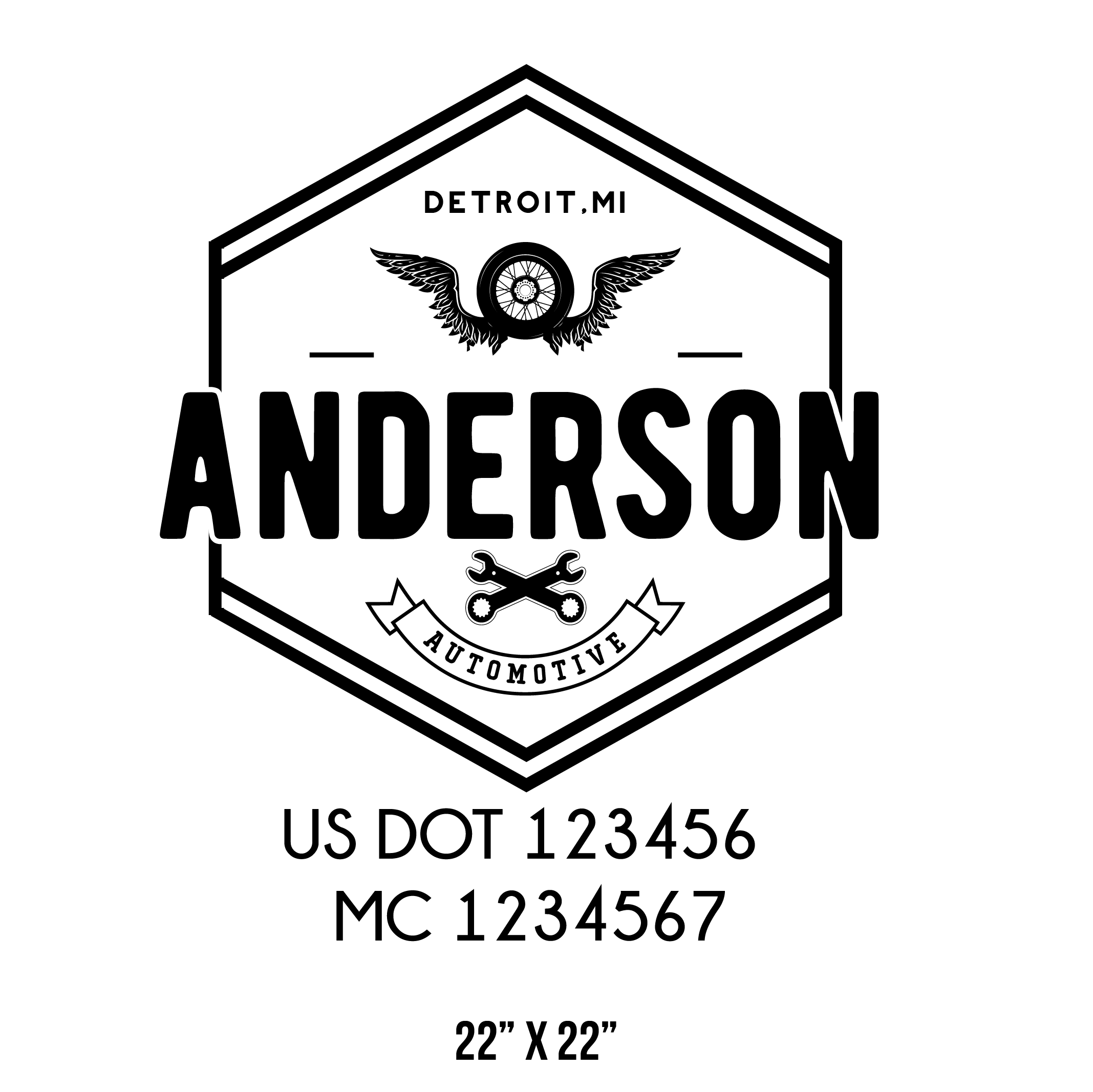 Mechanic, Auto Repair, Auto Body Shop Company Decal, 2 Pack – US Decals