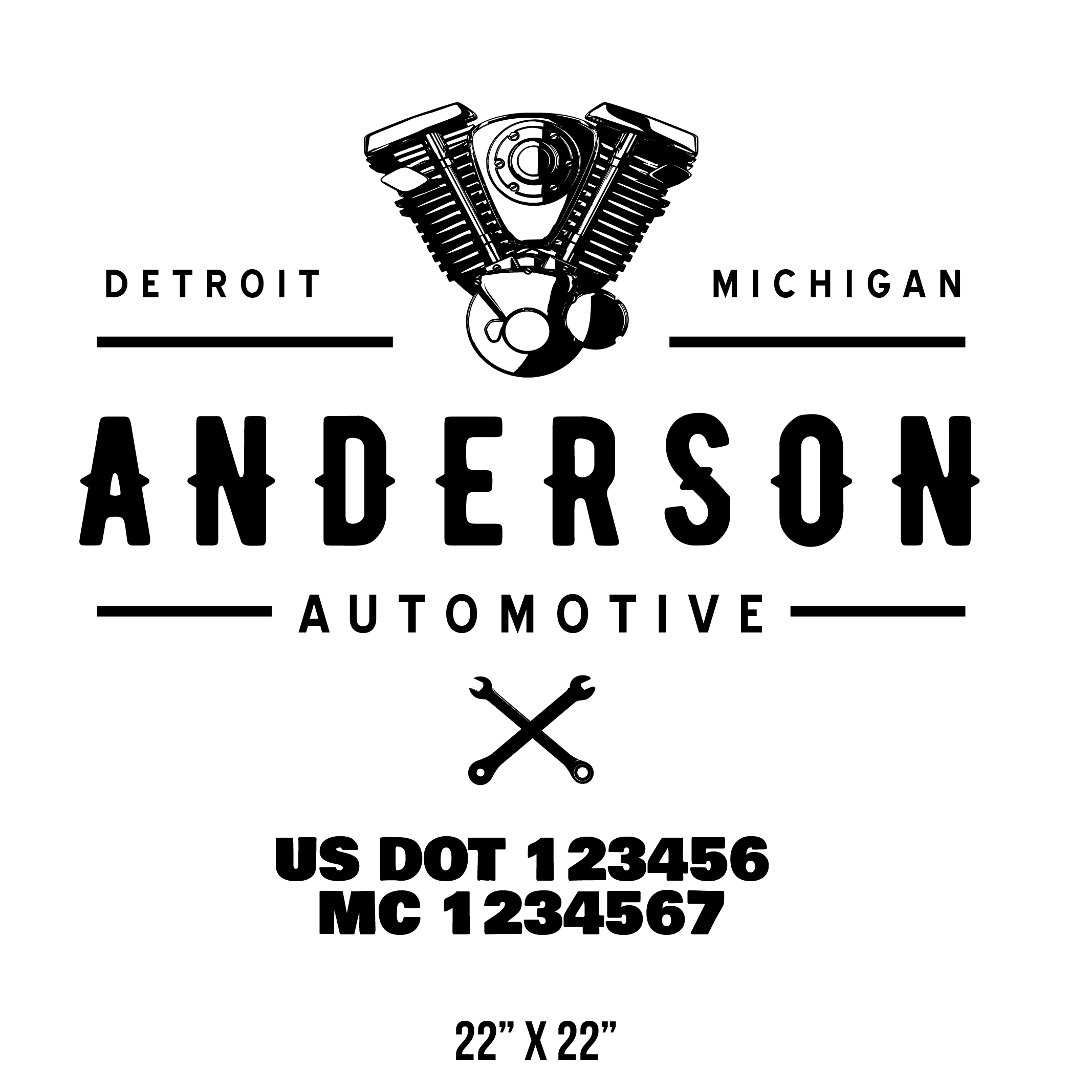 Mechanic, Auto Repair, Auto Body Shop Company Decal, 2 Pack – US Decals