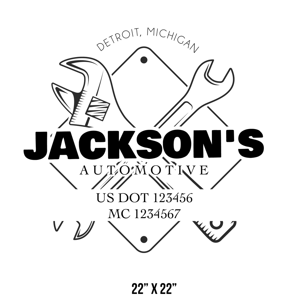 Mechanic, Auto Repair, Auto Body Shop Company Decal, 2 Pack – US Decals