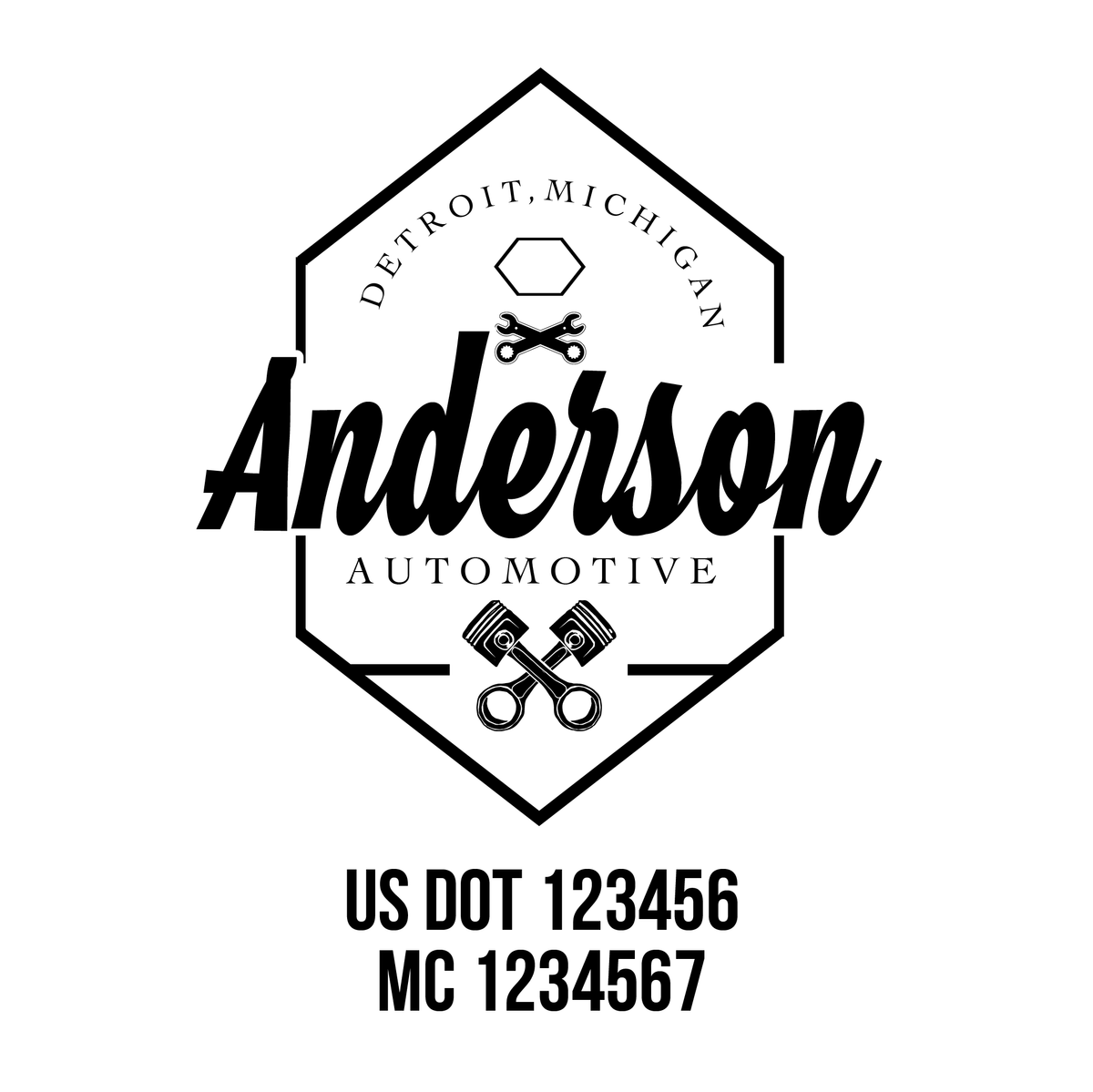 Mechanic, Auto Repair, Auto Body Shop Company Decal, 2 Pack – US Decals