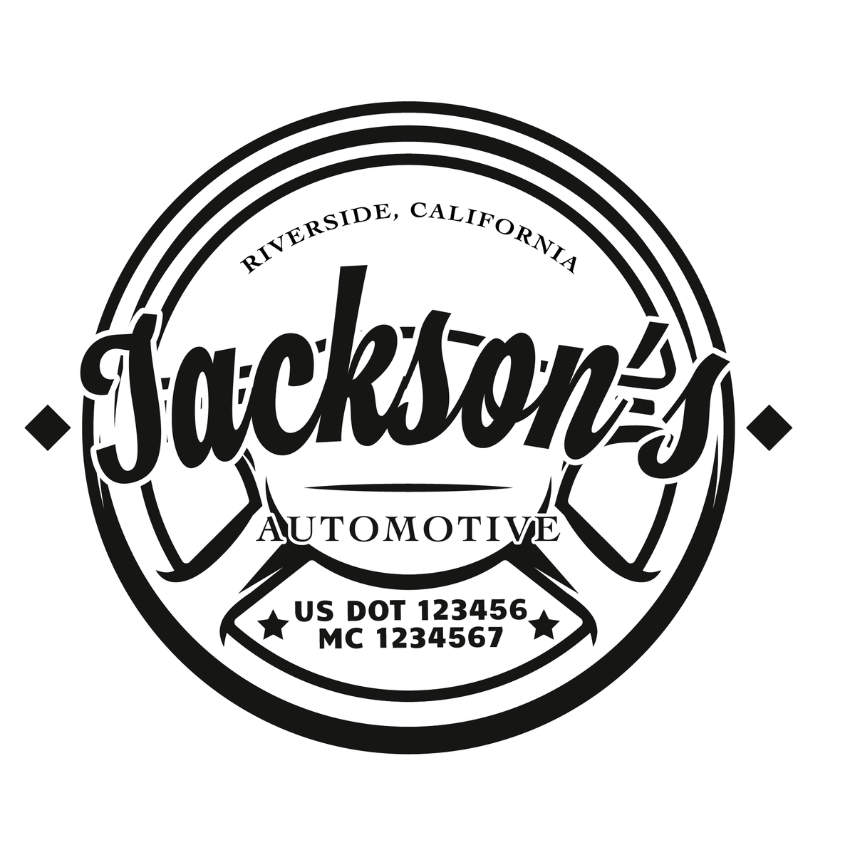 Mechanic, Auto Repair, Auto Body Shop Company Decal, 2 Pack – US Decals