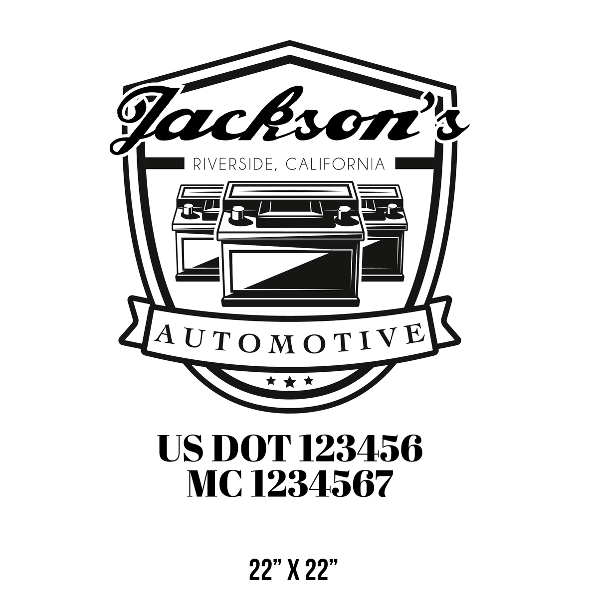 Mechanic, Auto Repair, Auto Body Shop Company Decal, 2 Pack – US Decals