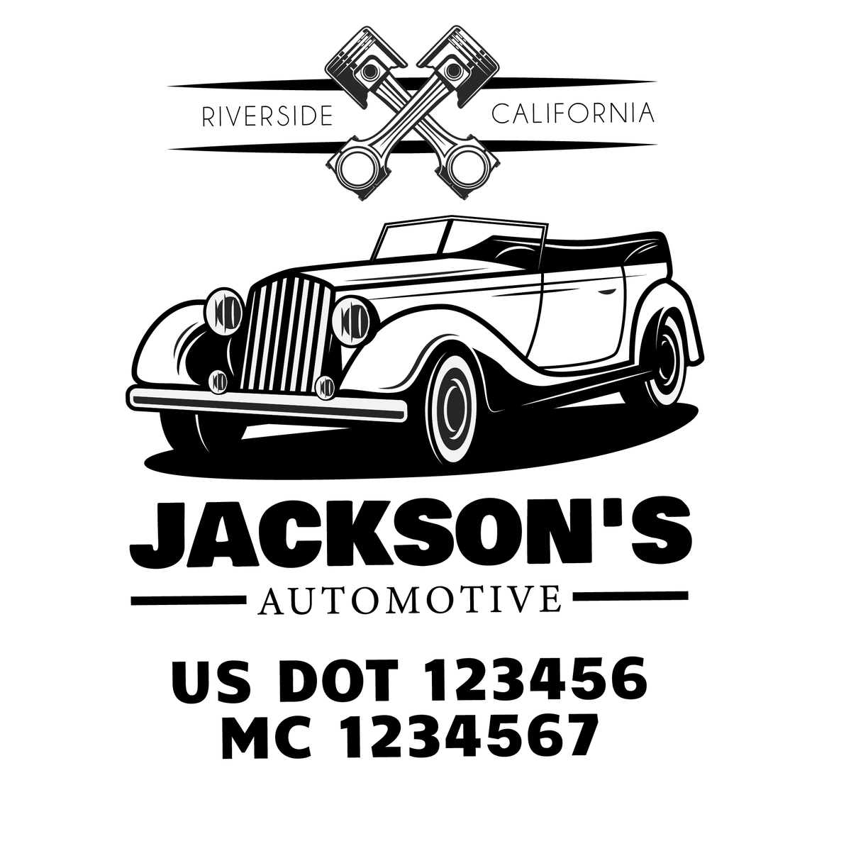 Mechanic, Auto Repair, Auto Body Shop Company Decal, 2 Pack – US Decals