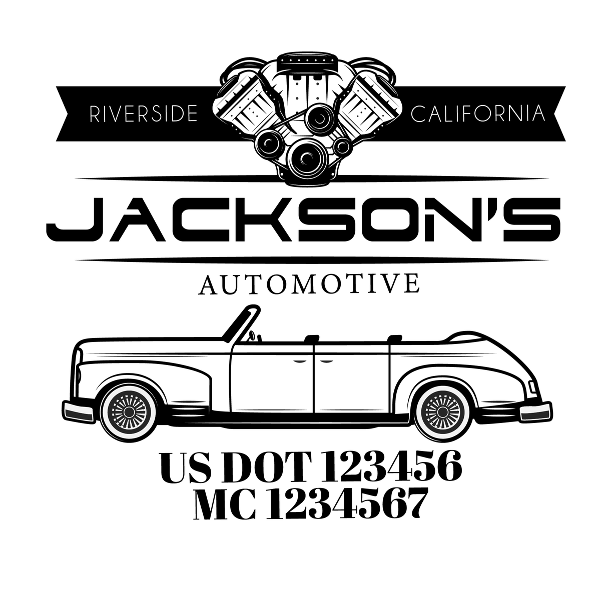 Mechanic, Auto Repair, Auto Body Shop Company Decal, 2 Pack – US Decals
