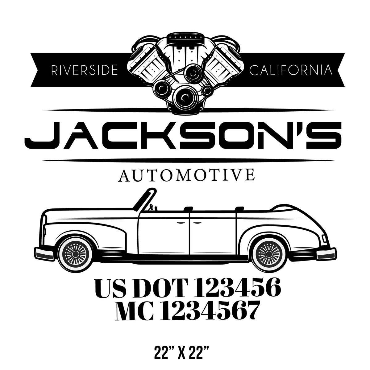 Mechanic, Auto Repair, Auto Body Shop Company Decal, 2 Pack – US Decals
