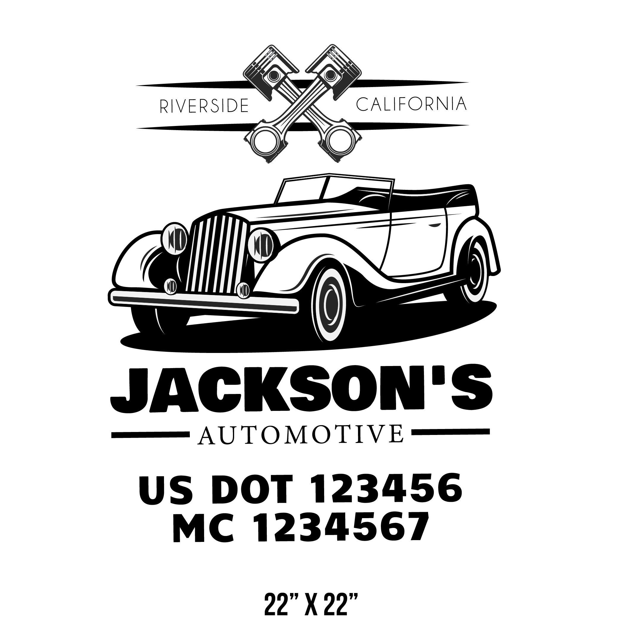 Mechanic, Auto Repair, Auto Body Shop Company Decal, 2 Pack – US Decals