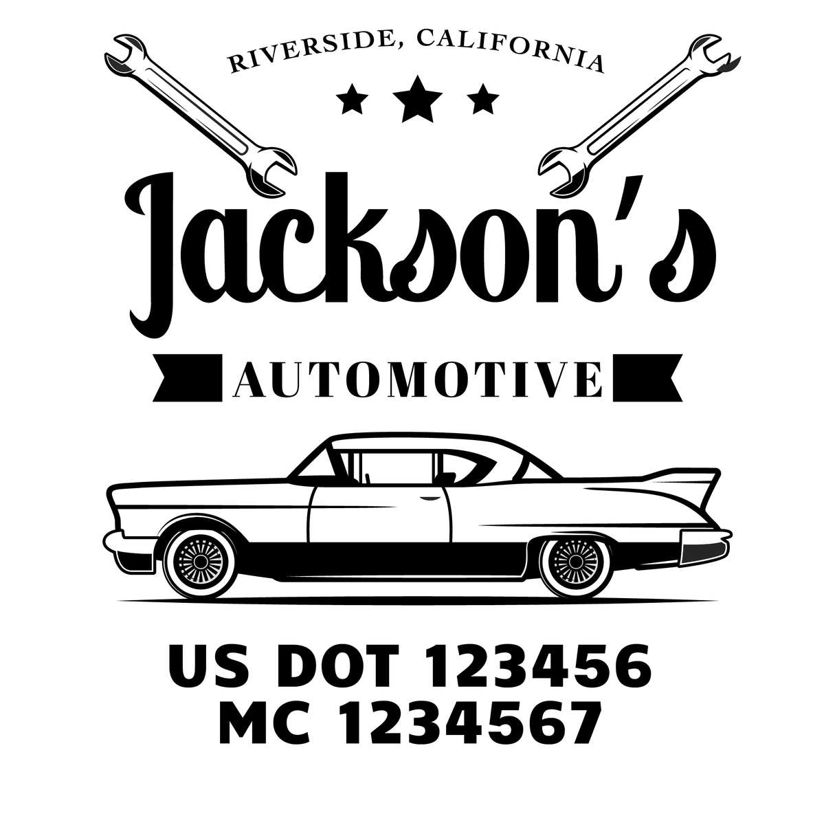 Mechanic, Auto Repair, Auto Body Shop Company Decal, 2 Pack – US Decals