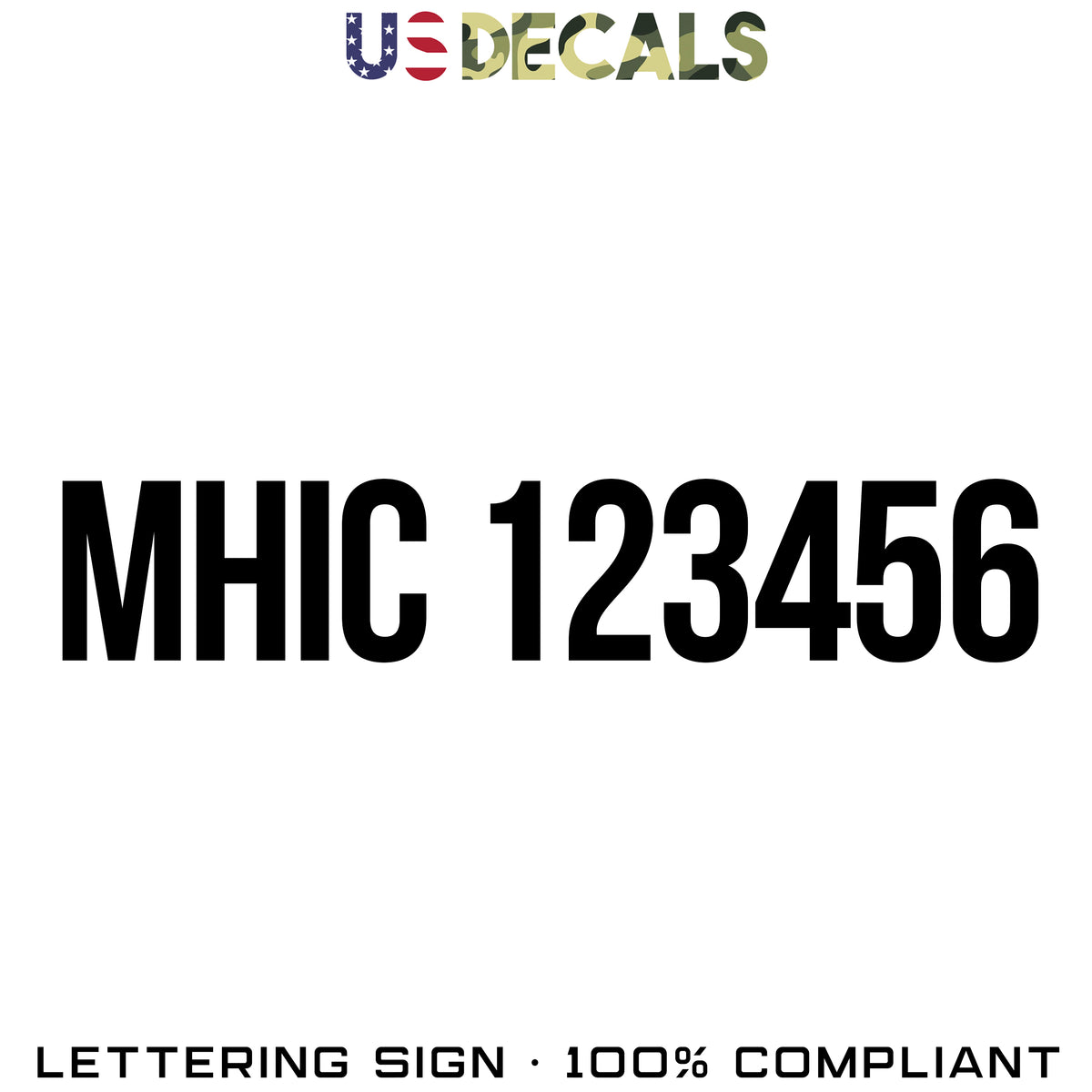 MHIC Number Decal Sticker, 2 Pack – US Decals