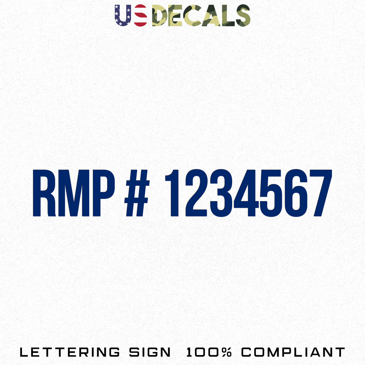 RMP Number Decal Sticker, 2 Pack – US Decals