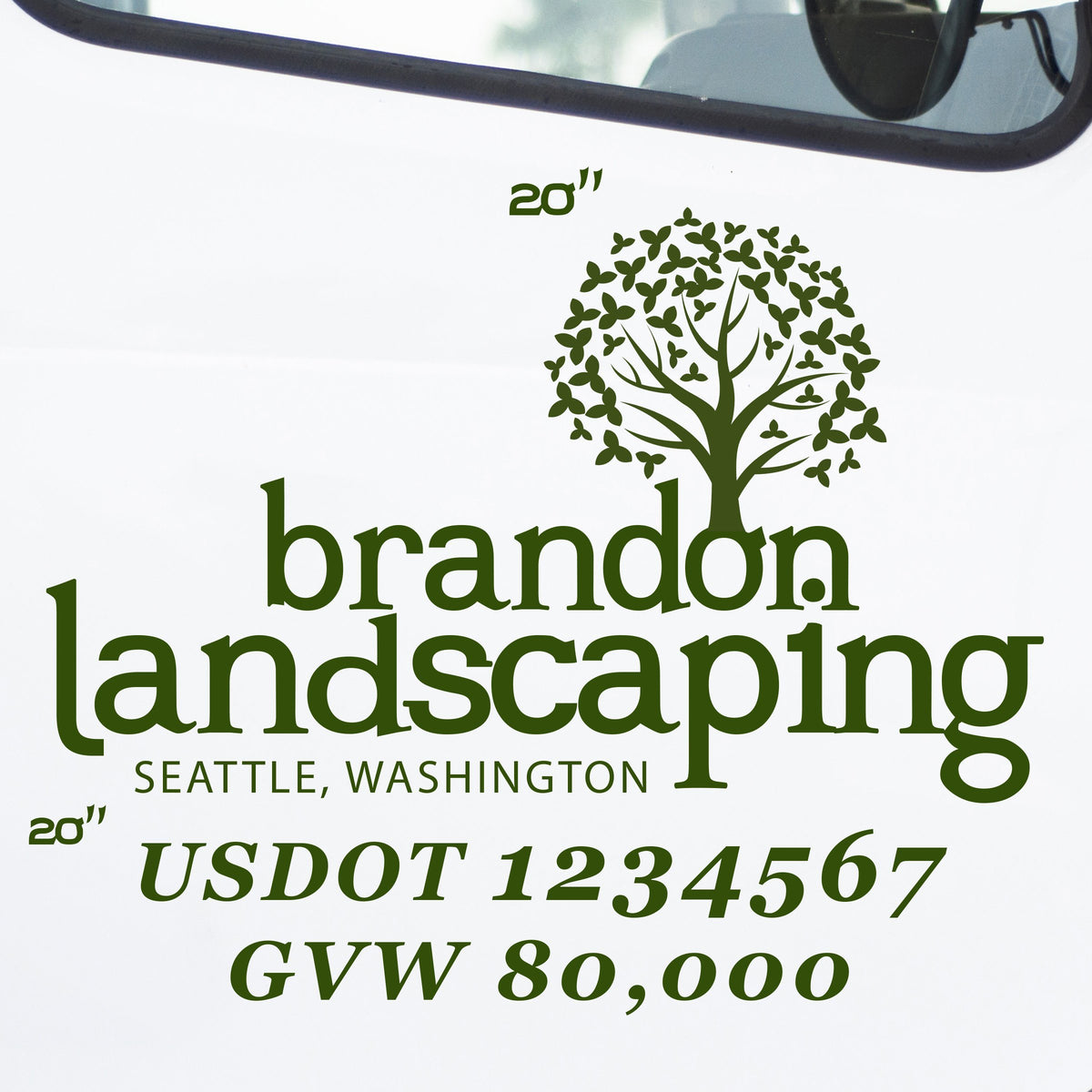 Lawn Care, Landscape, Tree Service Truck Decal, 2 Pack – US Decals