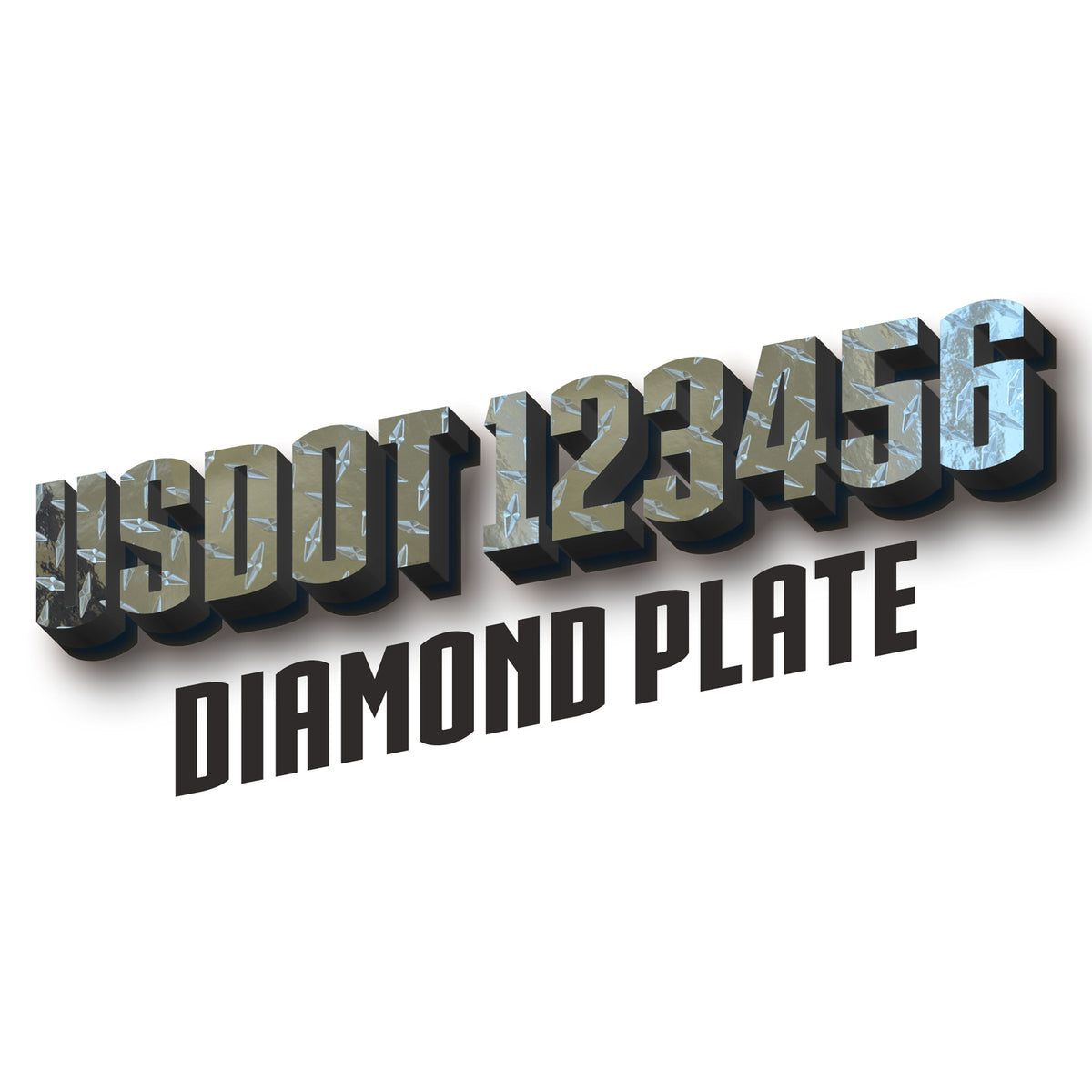USDOT Number Decal (Diamond Plate), 2 Pack – US Decals