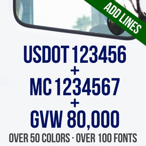 USDOT, Truck Door, US DOT Numbers Stickers & Decals for Semi Trucks ...